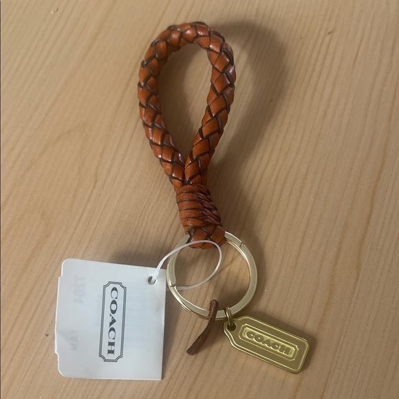Coach | Accessories | Vintage Coach Tan Braided Leather Keychain With ...